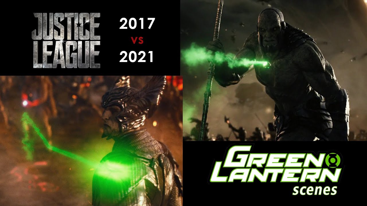 Green Lantern scenes comparison - Justice League Snyder cut vs Whedon ...