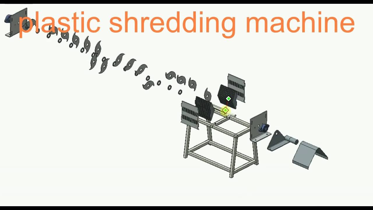 plastic shredding machine ll mechanical engineering projects - YouTube