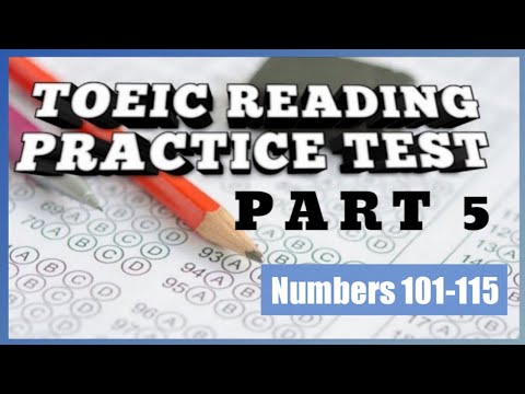 New TOEIC Practice Test | TOEIC Reading Part 5 (101 - 115) - YouTube