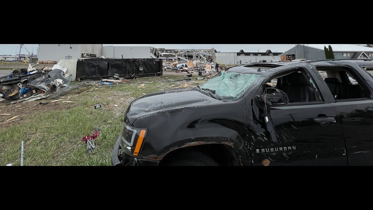 Driving through Gaylord, MI - EF3 Tornado aftermath May 21, 2022 - YouTube