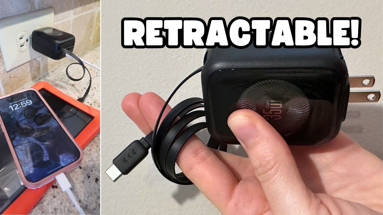 ThreeKey 2-in-1 USB-C 35w GaN Retractable Charging Block | Full Demo + Review - YouTube