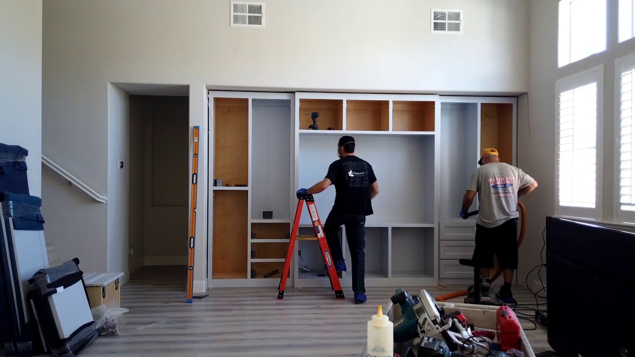 2020 Entertainment Center Install - YouTube