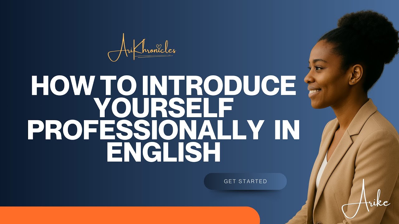 HOW TO INTRODUCE YOURSELF PROFESSIONALLY IN ENGLISH - YouTube