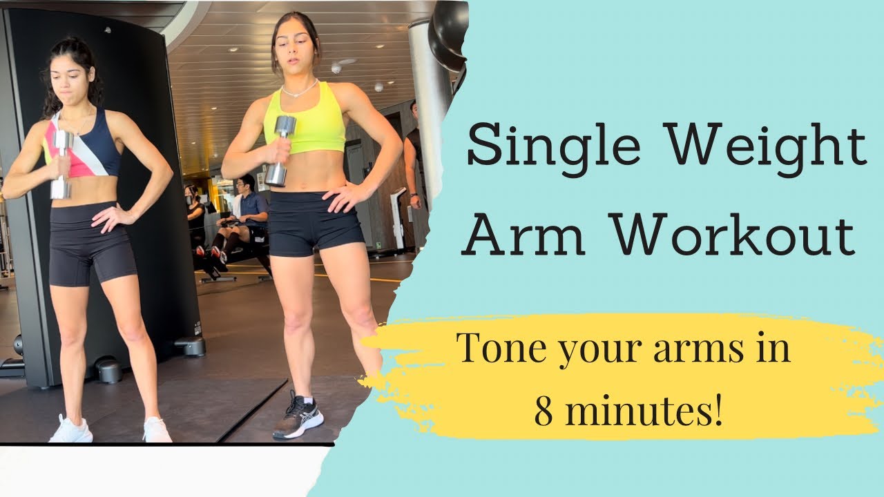 8 MIN TONED ARM WORKOUT - only one weight needed | mmgymsisters - YouTube