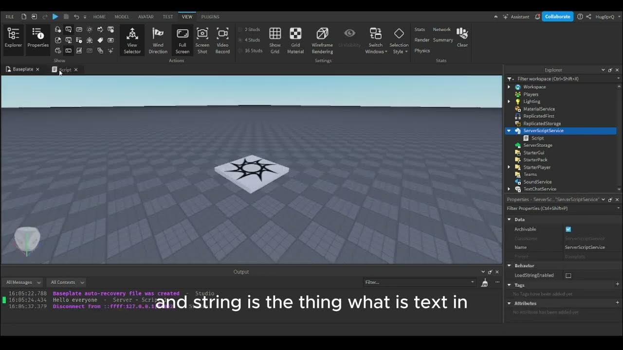 Roblox scripting tutorial - 1 Variables and Print - YouTube