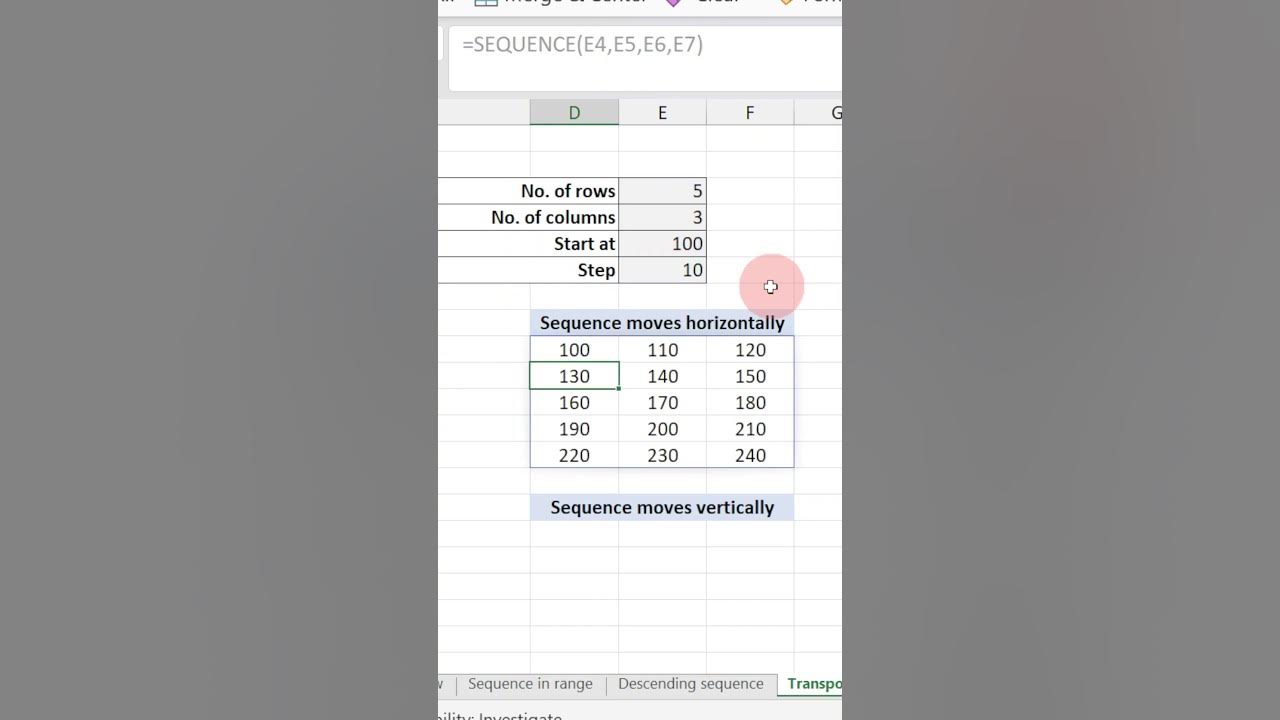 Excel Job Interview Question Sequence In Horizontal Vertical Exceltutorial Excel