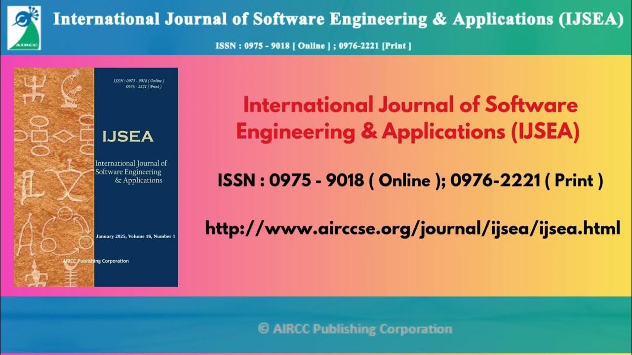 TOC - International Journal of Software Engineering & Applications (IJSEA) - YouTube