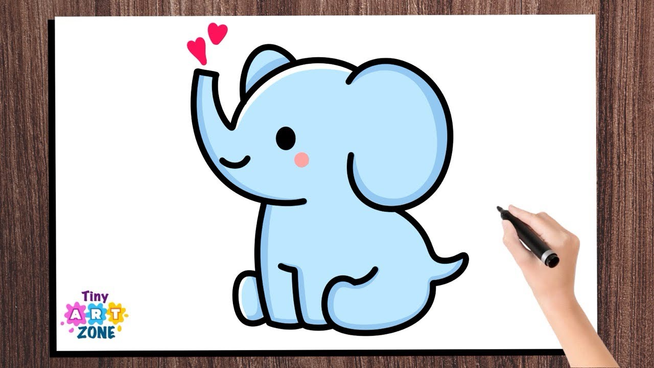 How to Draw an Elephant: Step by Step Tutorial - YouTube