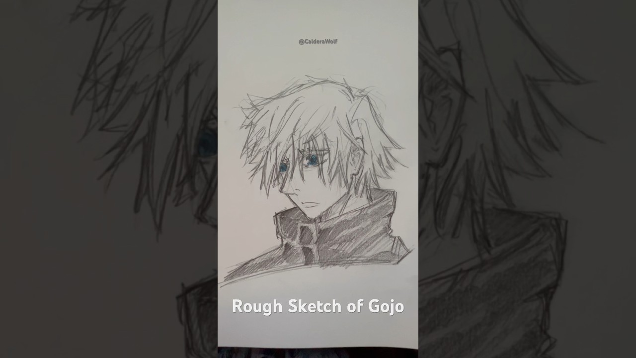 Really Rough Sketch of Gojo Satoru #jujutsukaisen #shorts - YouTube