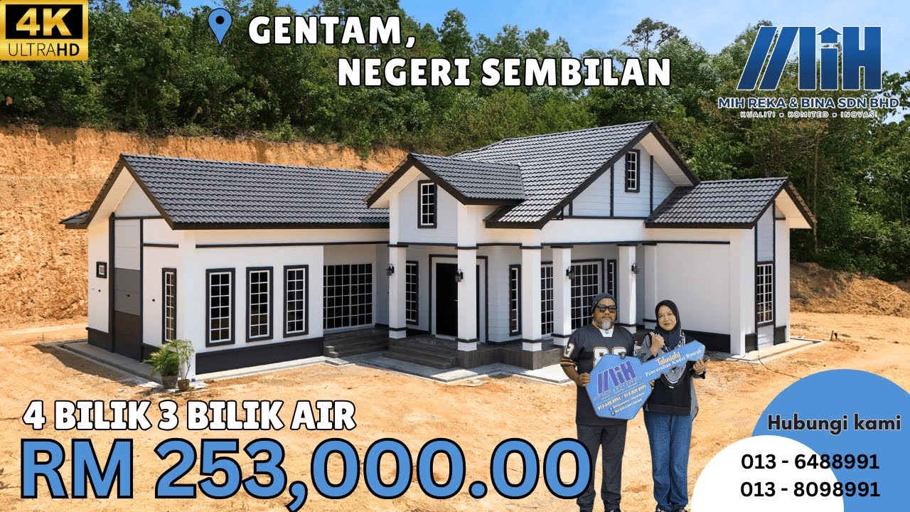 RUMAH 4 BILIK 3 BILIK AIR - GENTAM , NEGERI SEMBILAN - YouTube