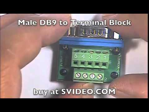 DB9 Male to Terminal Block connector Part CD-MX9M - YouTube