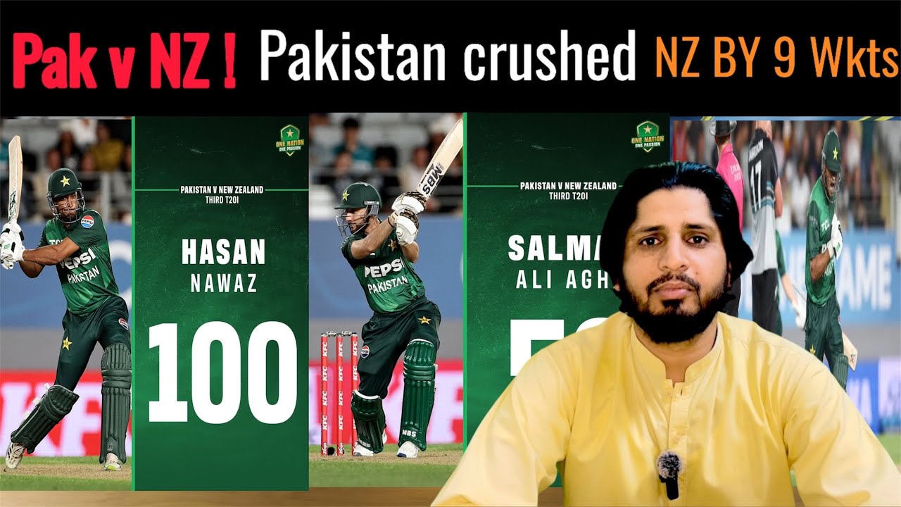 Pak vs NZ ! Pakistan crushed New Zealand by 9 wickets | Pakistan record ...