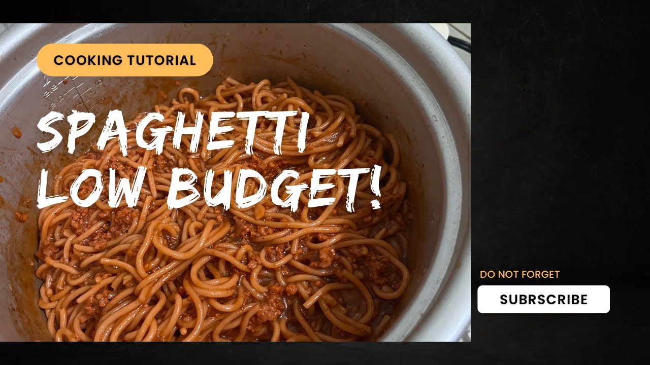 SPAGHETTI LOW BUDGET (easy to cook) 🍝 - YouTube