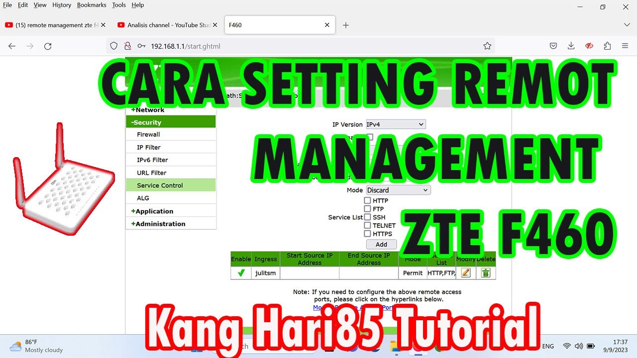 Cara Setting Remot Management Router ZTE F460 Agar Bisa di Remot Via ...