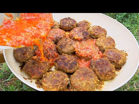 Delicious Beef Patties in Tomato Sauce | ASMR Cooking Sounds | Beef ...