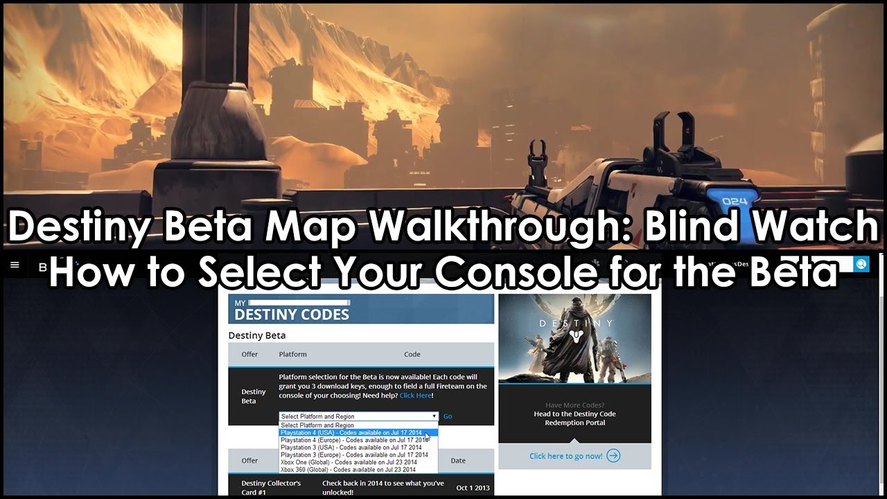 Destiny Beta: Blind Watch (Mars) Multiplayer Map Walkthrough & How to Pick Your Console for the ...