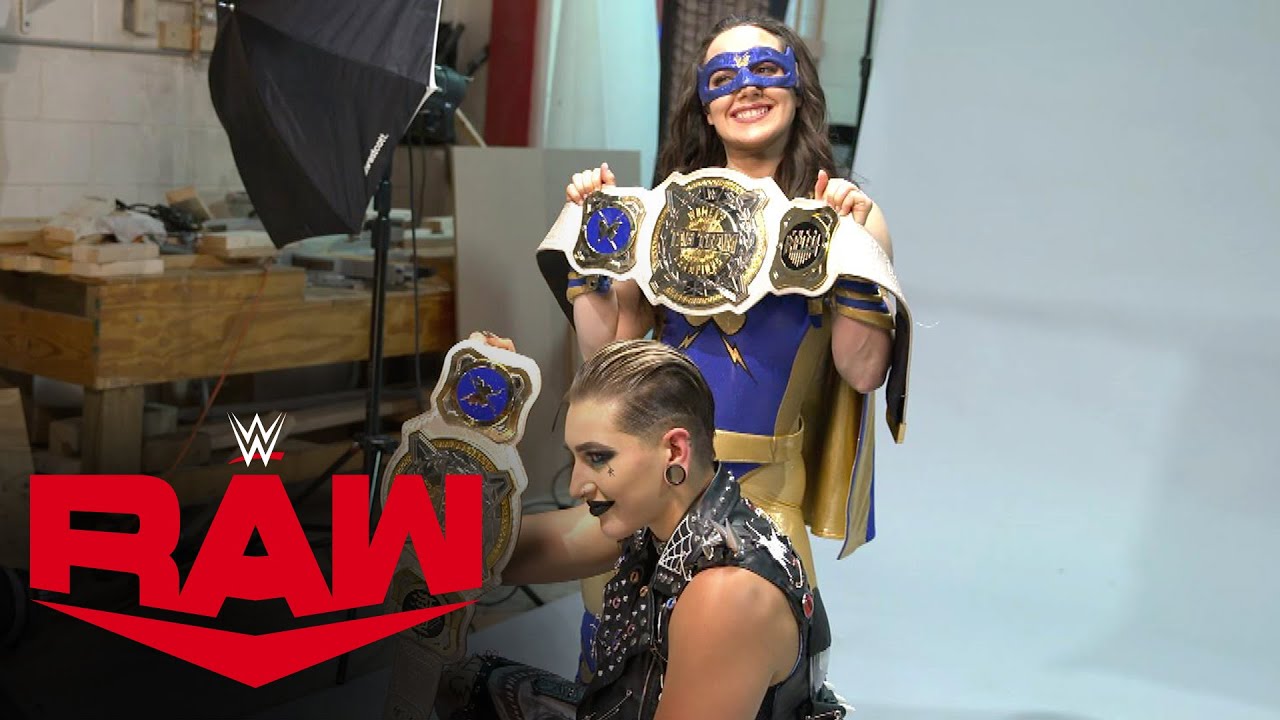 Rhea Ripley & Nikki A.S.H. pose as WWE Women’s Tag Team Champions: Raw ...