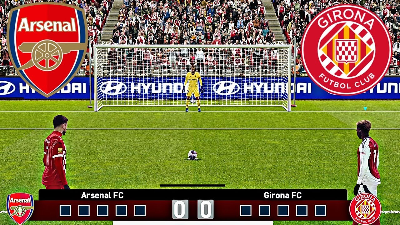 ARSENAL VS GIRONA FC FULL PENALTY SHOOTOUT | ARS VS GIR HIGHLIGHTS ...