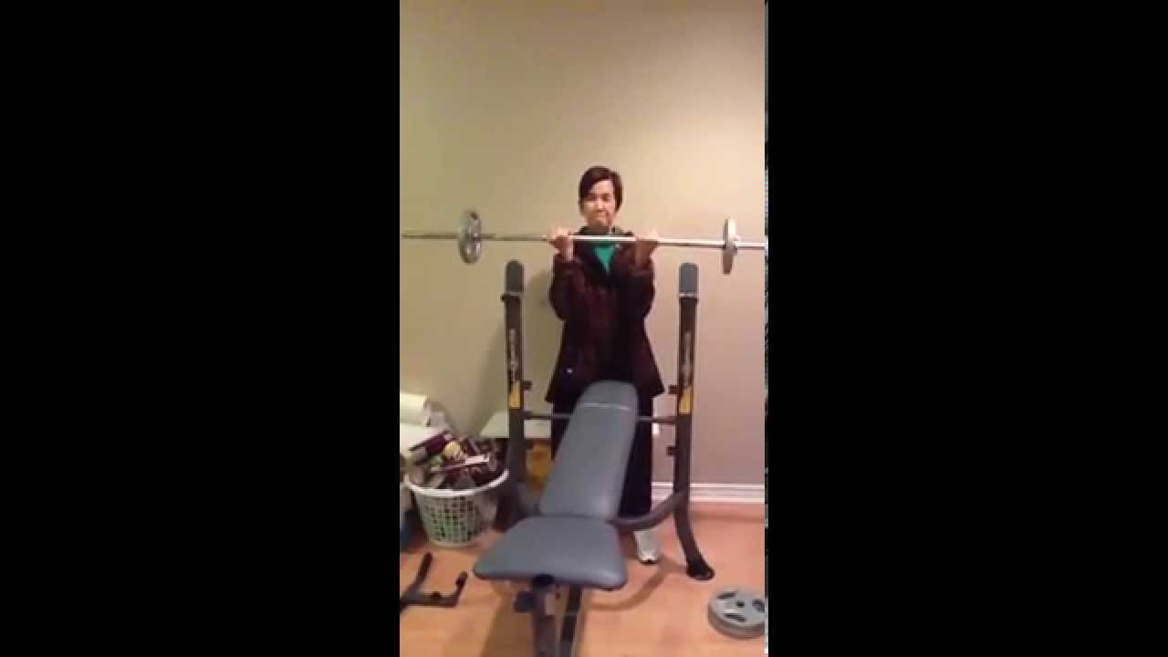 80-year-old grandma lifting weights. - YouTube