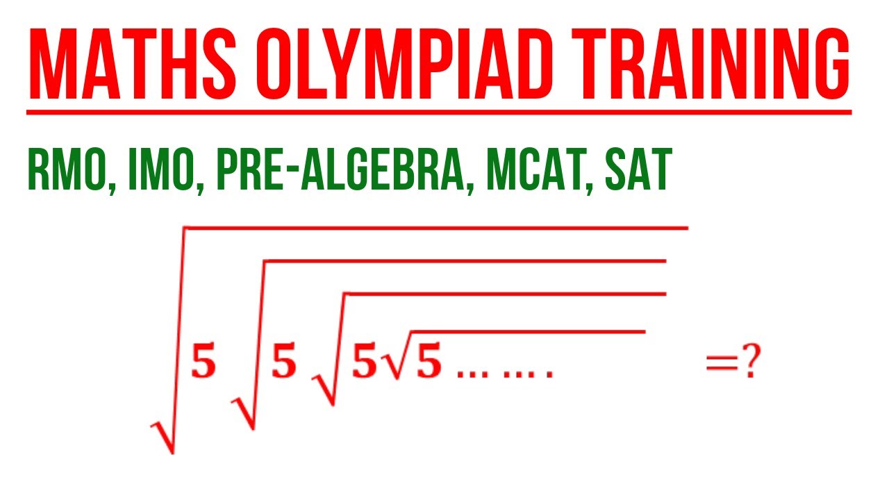 Infinite Square root I OLYMPIAD I SAT I MCAT I Xth I GRE I Pre-Math I ...