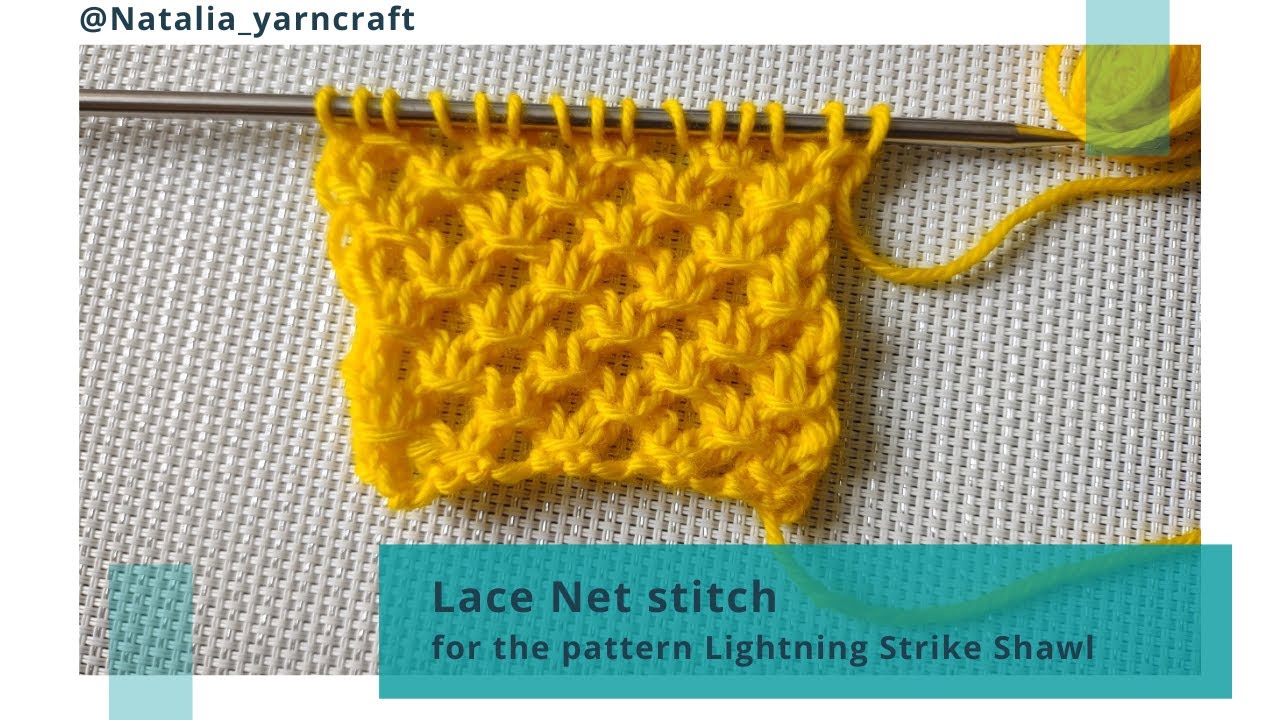 Lace Net Knitting Stitch - YouTube