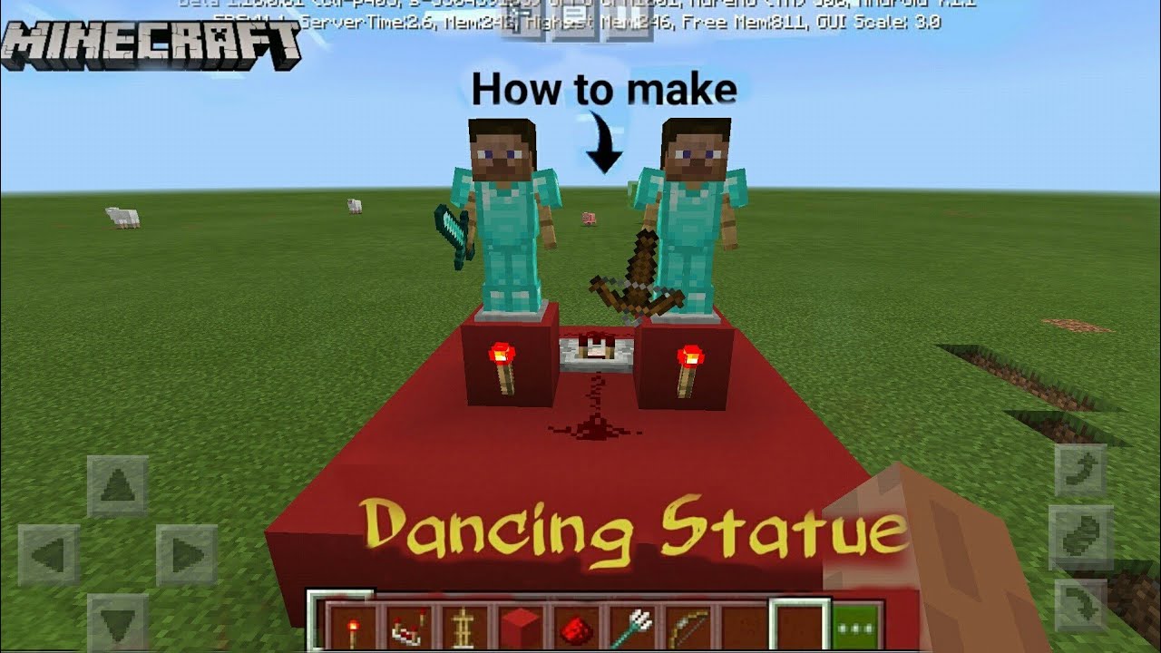 How to make dancing statue in Minecraft|R.G Gaming - YouTube
