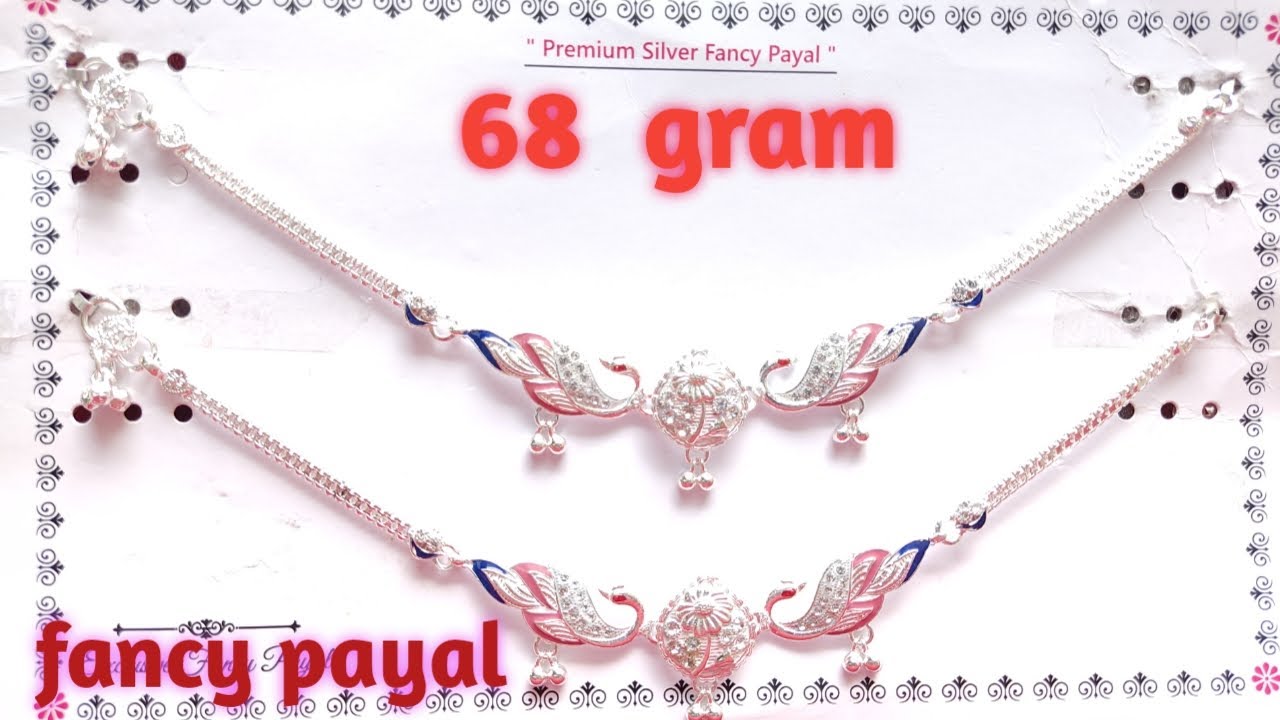 Fancy payal|daily use payal in silver latest design|chandi payal with ...