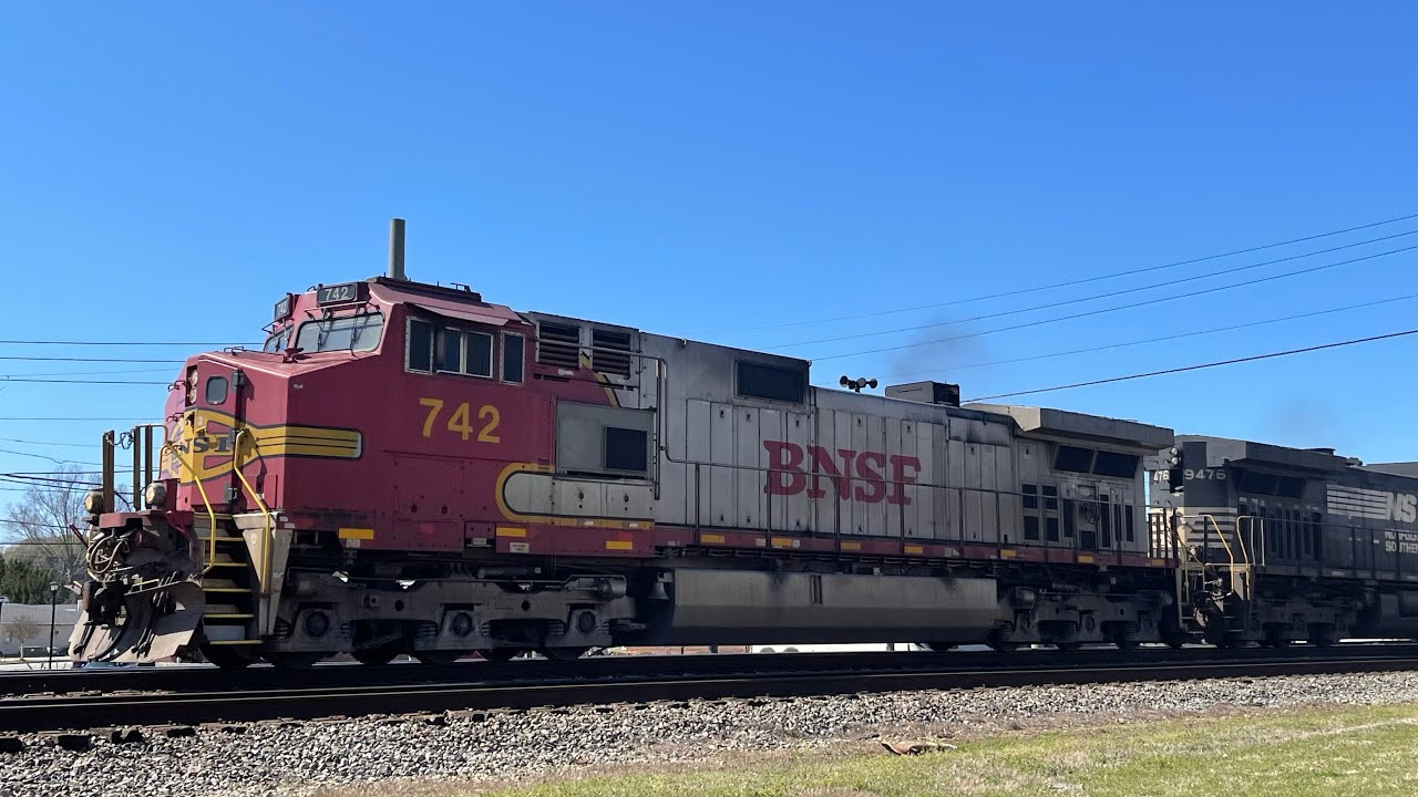 Chasing NS Train 54V with a Warbonnet leading!!! - YouTube