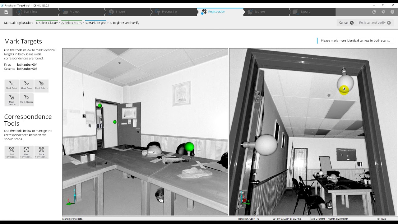 FARO SCENE 2020: Target Based (Manual Marking Sphere) - YouTube