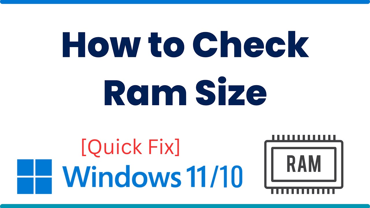 how to check ram size on windows 10/11 - YouTube