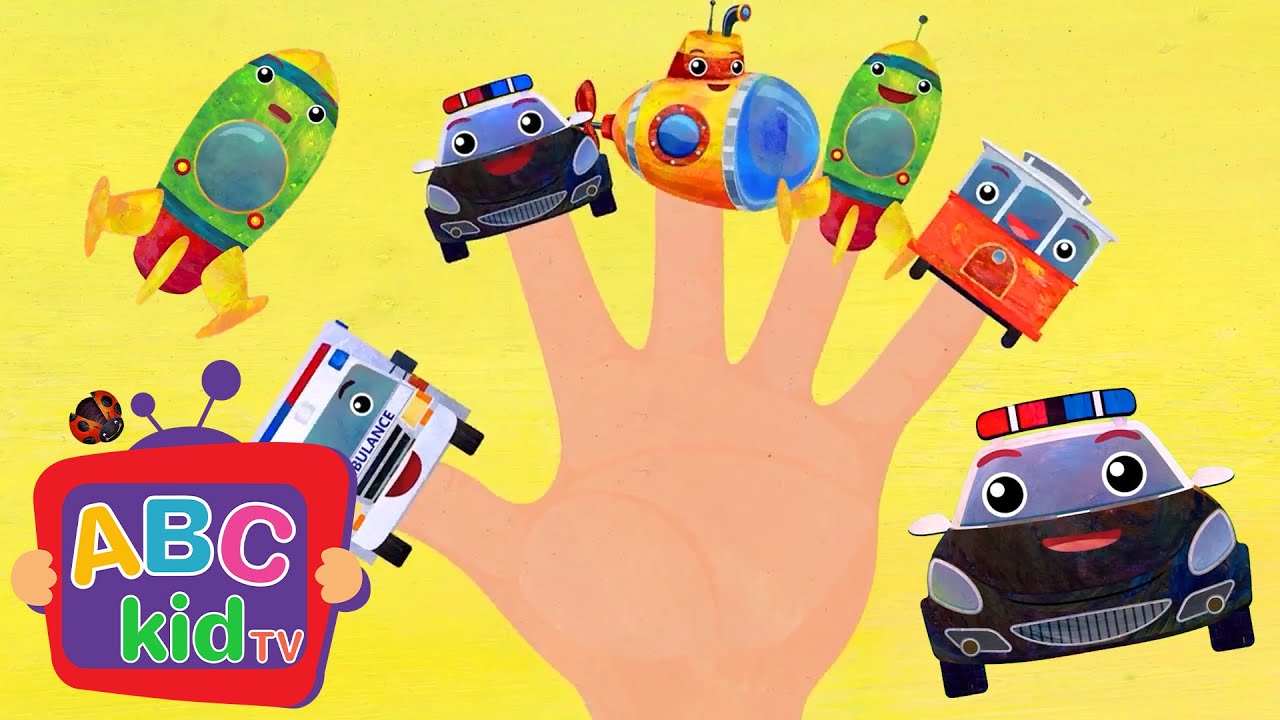 Vehicles Finger Family! | Preschool Learning - ABC KidTV | Nursery ...