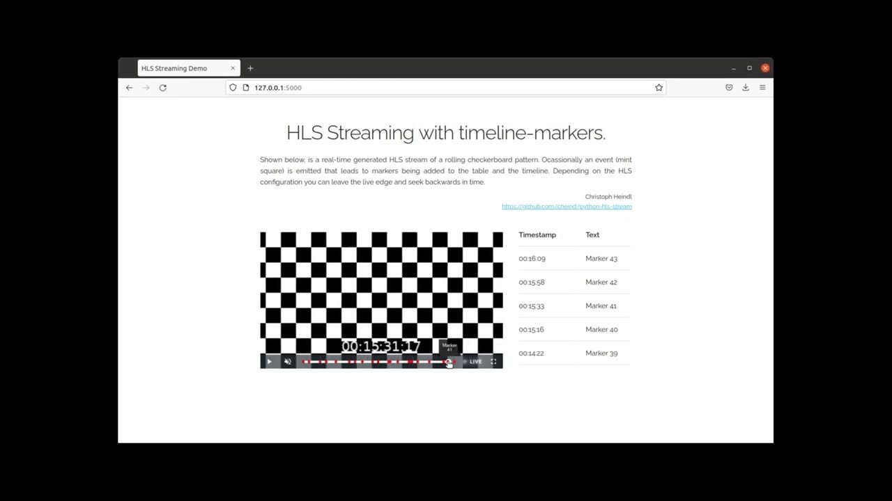 Python HLS real-time seekable streaming with dynamic marker support ...