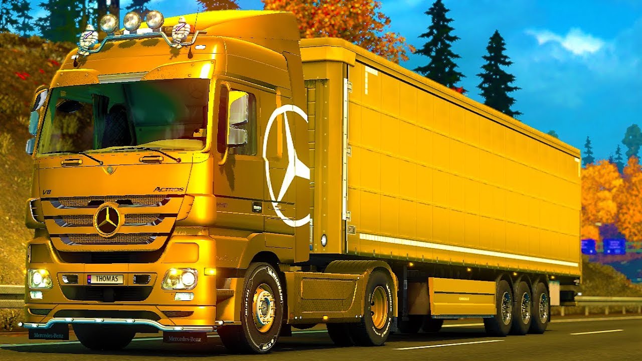 Euro Truck Simulator 2 (Mercedes Benz MP3 Mega Store Mod) ETS2 1.32x ...