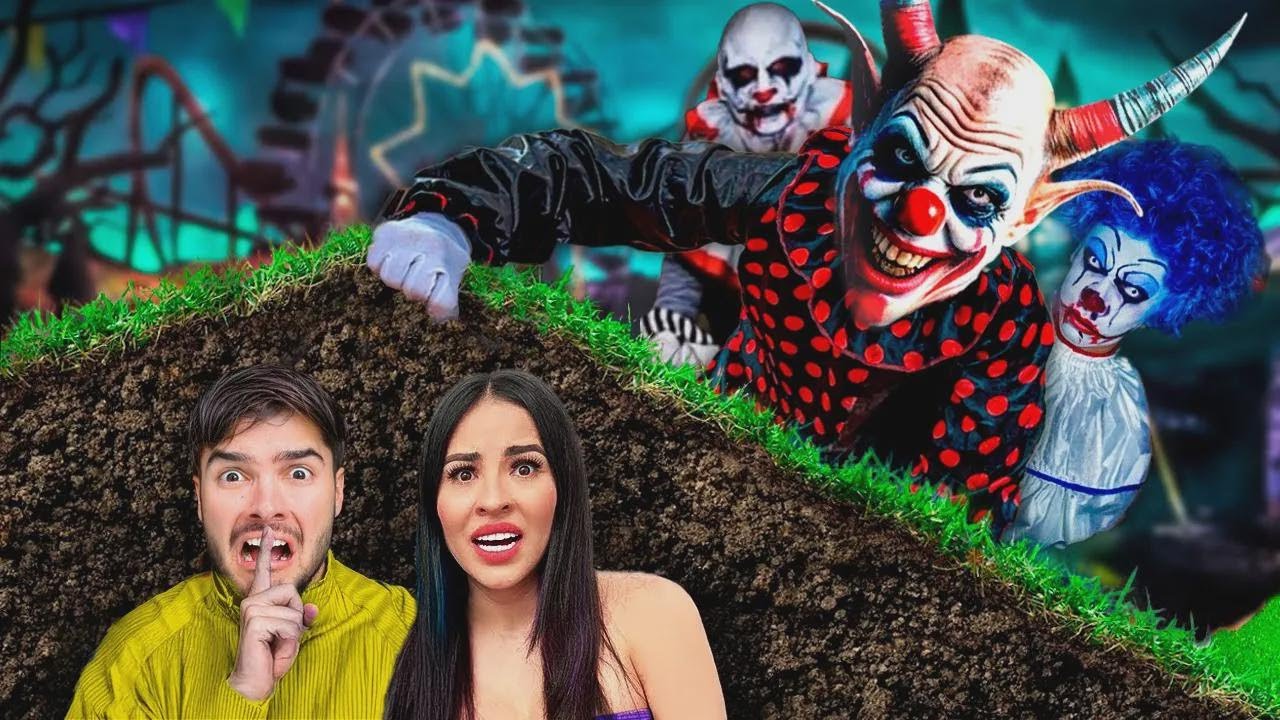 Extreme Hide and Seek with YouTubers vs Deep Web Killer Clowns - YouTube