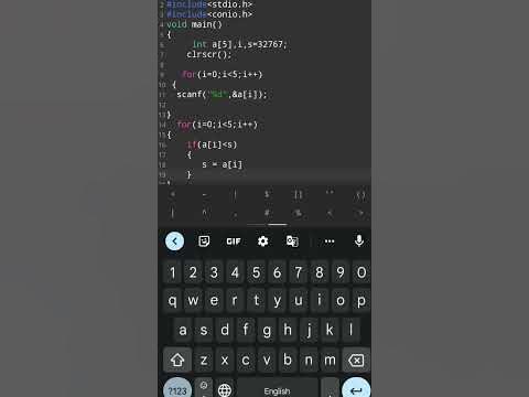 ## How to find smallest element of a n array in c language|| 🙂# - YouTube