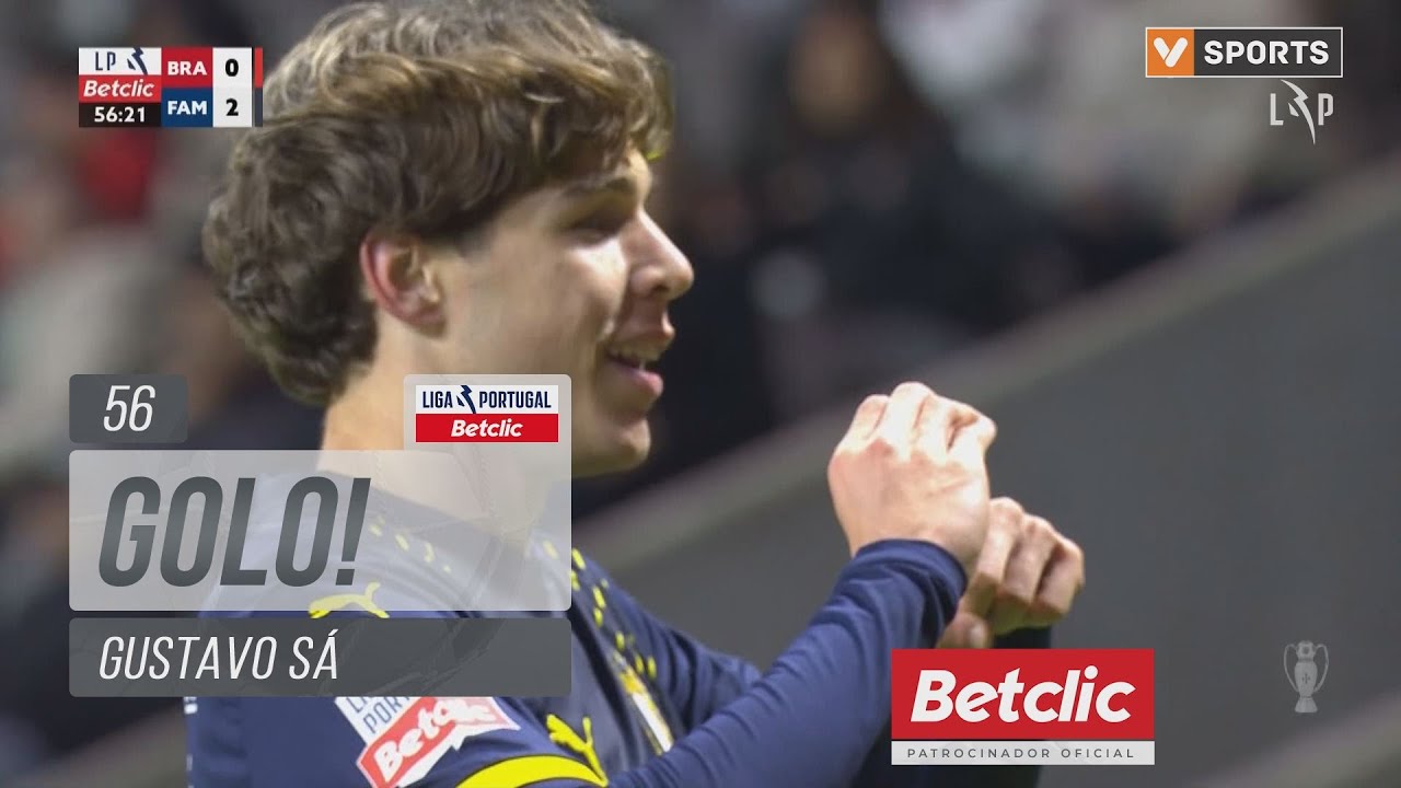 Golo Gustavo Sá: Braga 0-(2) Famalicão (Liga 24/25 #14) - YouTube