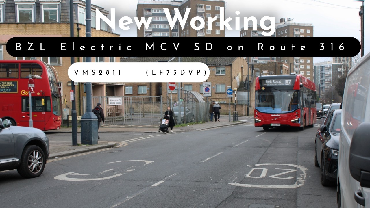 New Working | Metroline | London bus route 187 | Volvo BZL Electric MCV ...