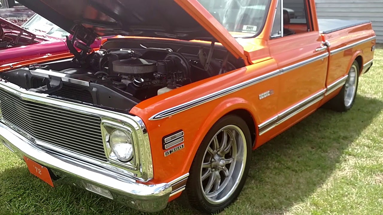 1972 Chevy c10 cheyenne 041418 Hugger Orange - YouTube