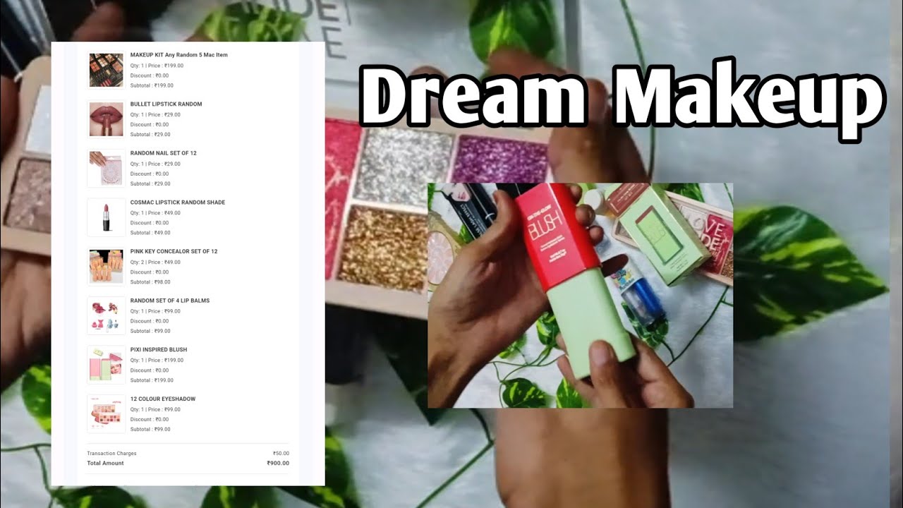 Dream Makeup parcel review ll cheapest price makeup ll 1500 rs ka ...
