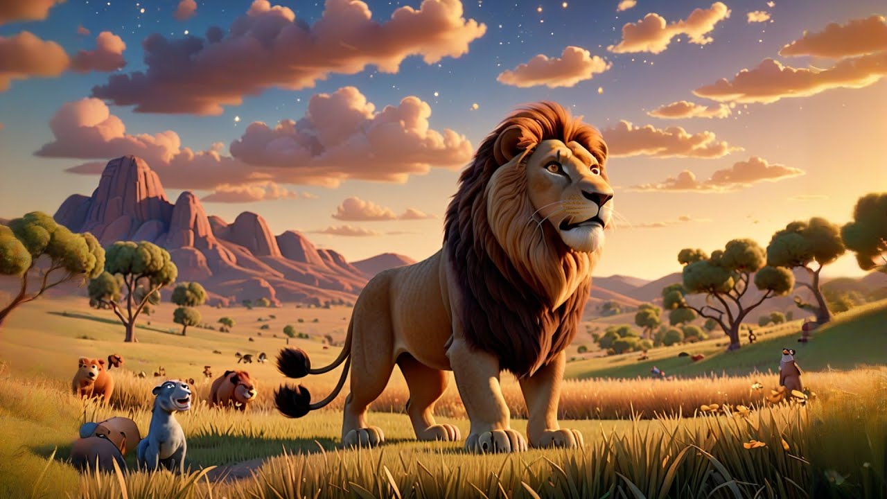 Talking Lion’s Roar Song | Fun Animal Song for Kids | Nursery Rhyme ...