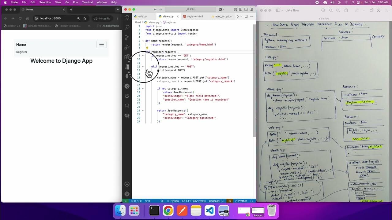 Django AJAX and with GET & JSON Response for POST - YouTube