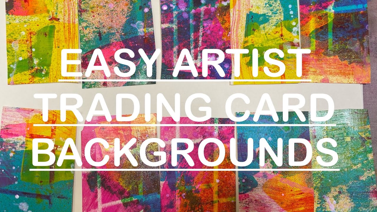 Beginner Easy Artist Trading Card Background to get 20 cards!! - YouTube