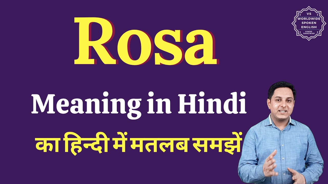 Rosa meaning in Hindi | Rosa ka matlab kya hota hai | English ...