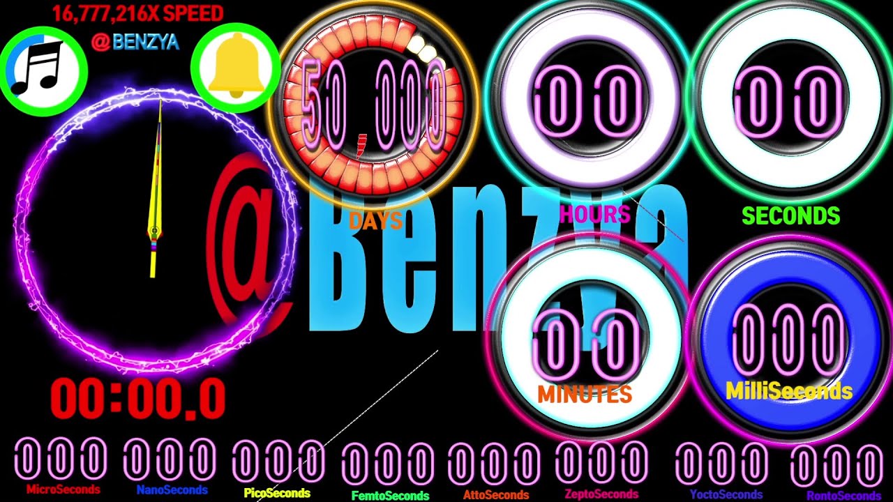 50,000 days speed 16,777,216x countdown timer alarm🔔 - YouTube