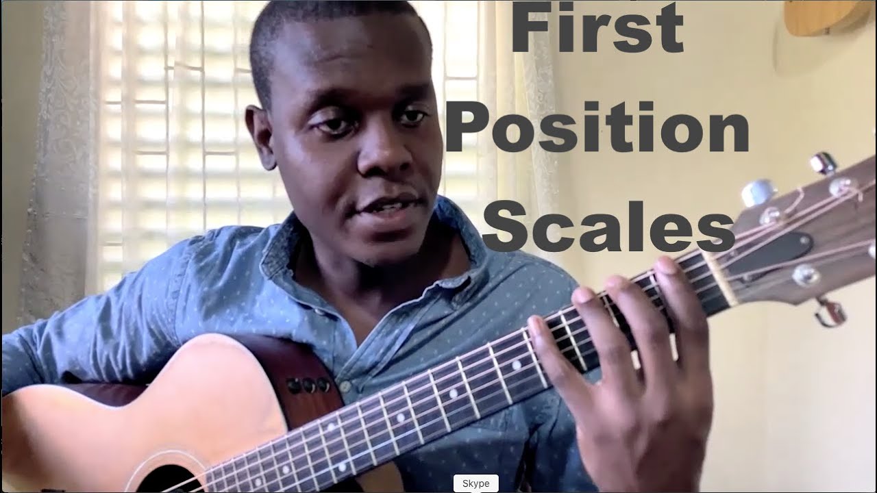 First Position Major Scales l Guitar Lesson l How to practice scales on ...