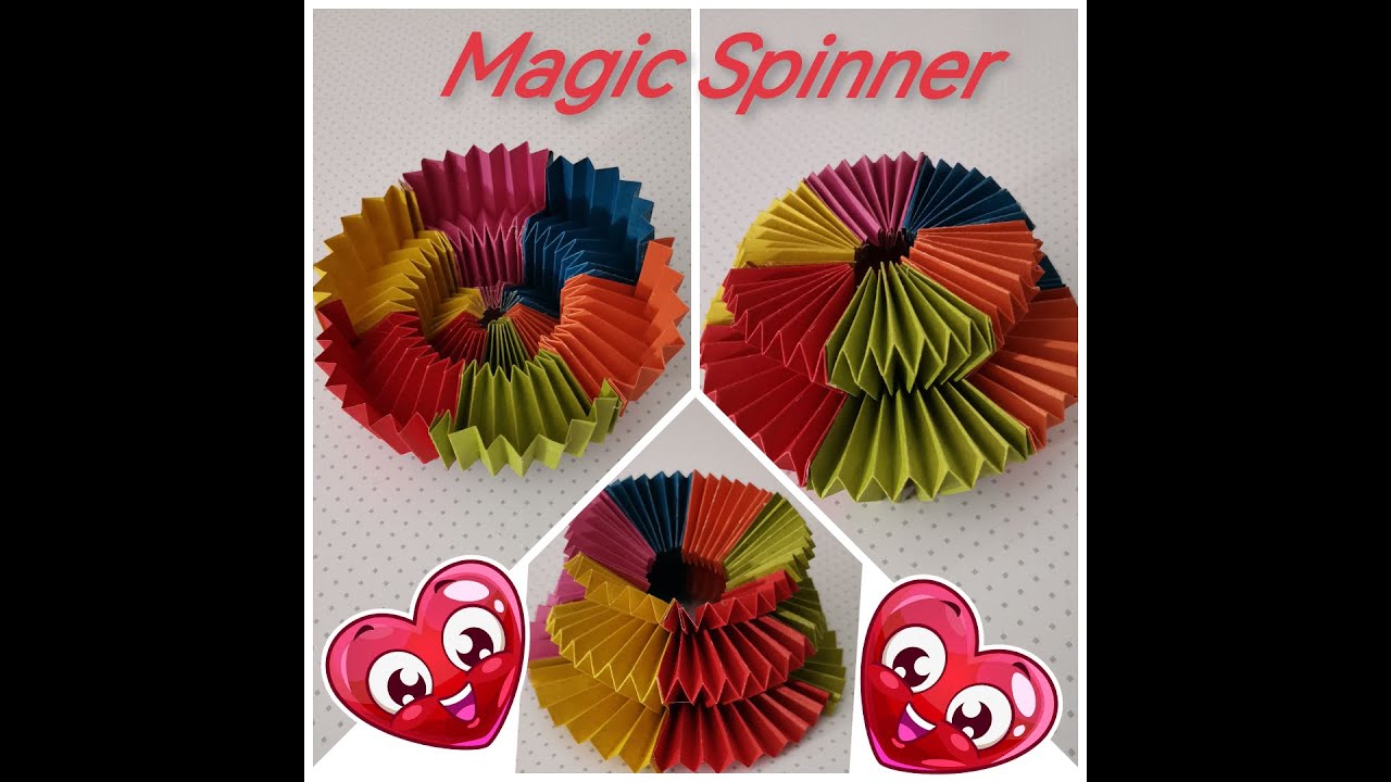 Magic spinner - Easy origami to Make you relax. - YouTube