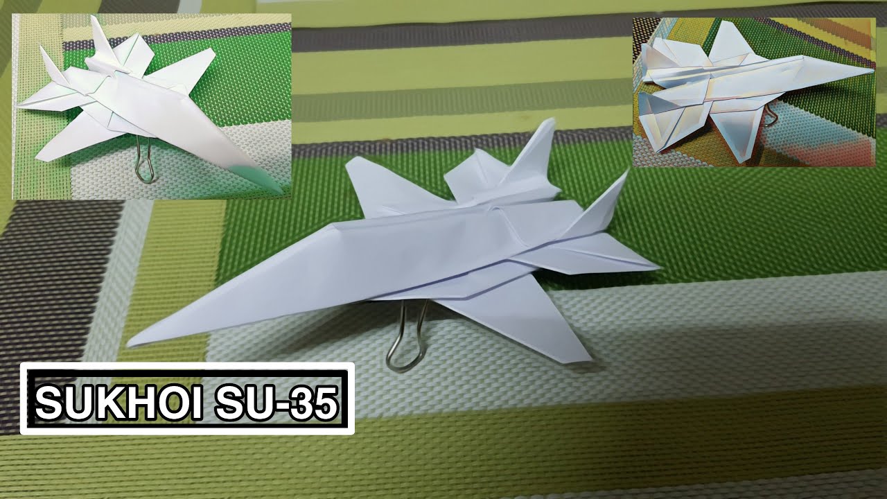 How To Make Paper Airplane - Best Paper Plane Origami Jet Fighter ...