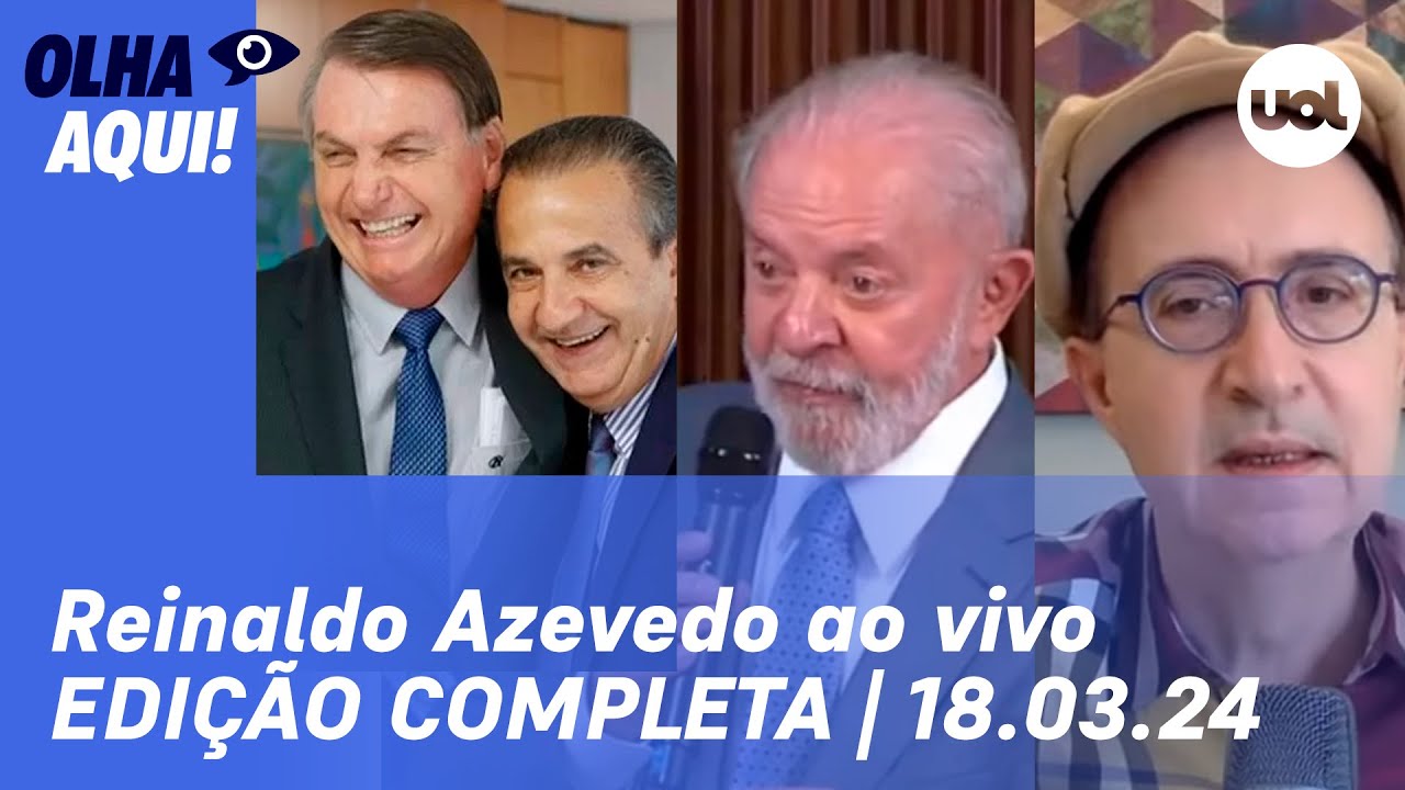 🔴 Reinaldo Azevedo ao vivo: Lula e reunião, Bolsonaro 'covardão', Malafaia e+ | OLHA AQUI | 18 ...