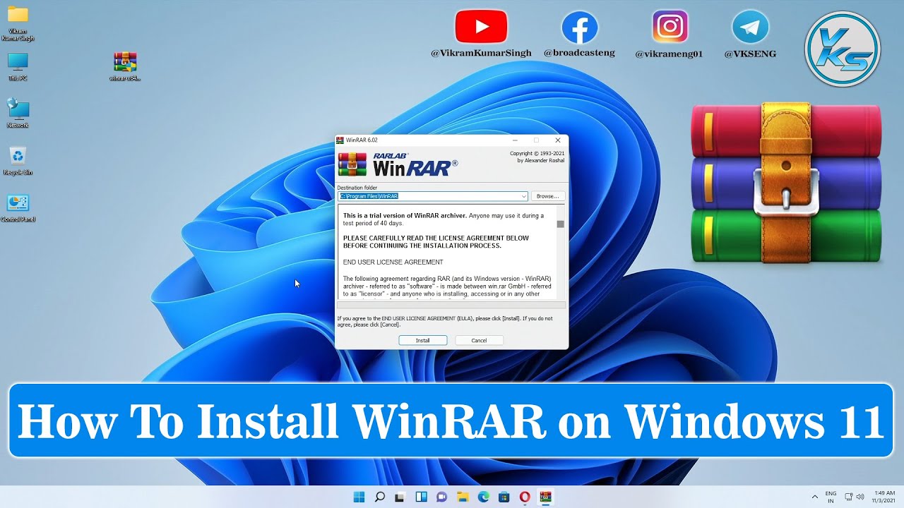 How To Install WinRAR in Windows 11/10/8/7 - YouTube