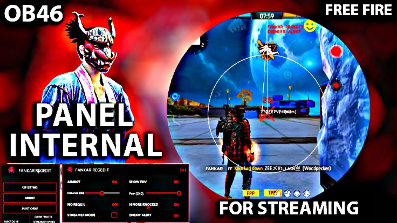 NEW OB46 FREE FIRE PC PANEL INTERNAL SAFE 1000%😱ANTIBAN 😨GRANTED PANEL ...